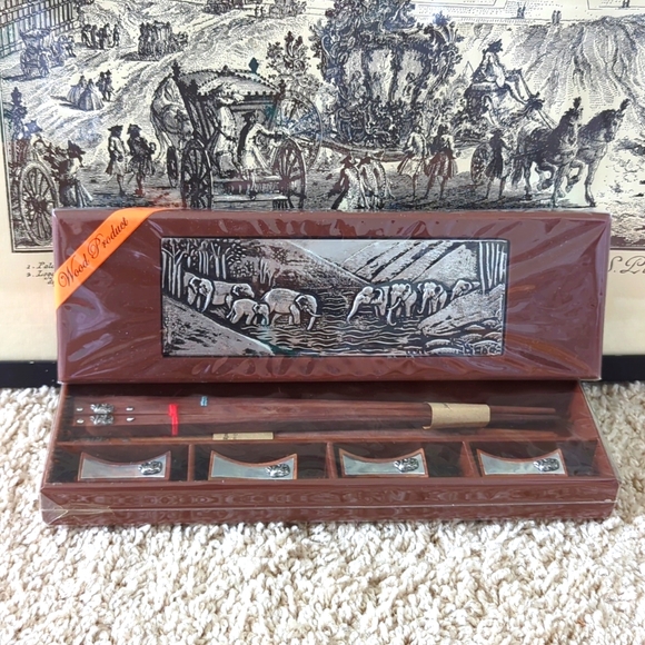 Siamese Rose Wood | Dining | New Siamese Rose Wood Chopsticks Set Of 4 ...